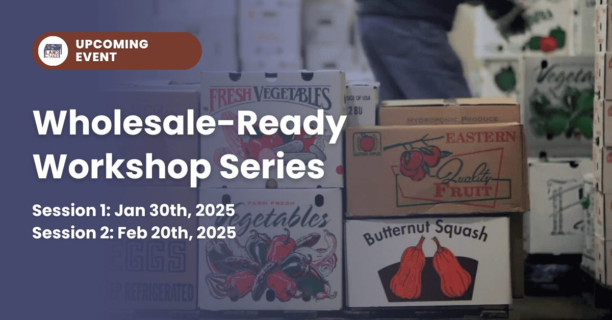 Jan 30 & Feb 20, 2025 | Wholesale Ready Workshop Series – Land to Table ...